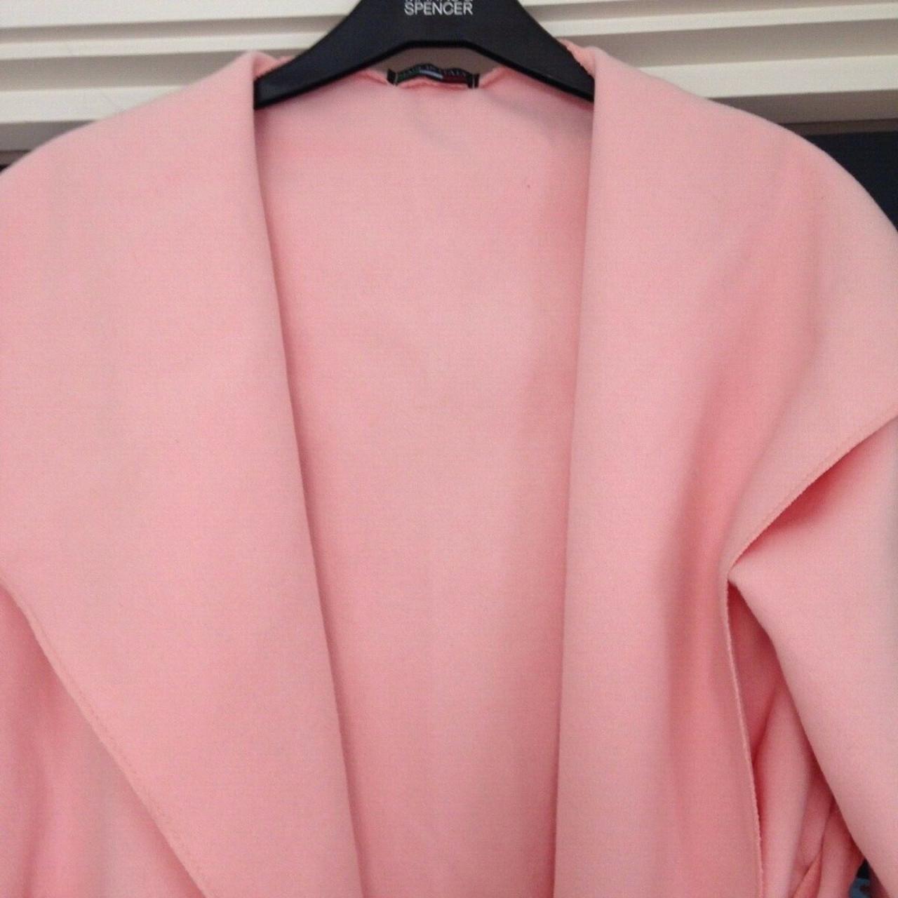Made In Italy’ pink belted duster coat. Size... - Depop