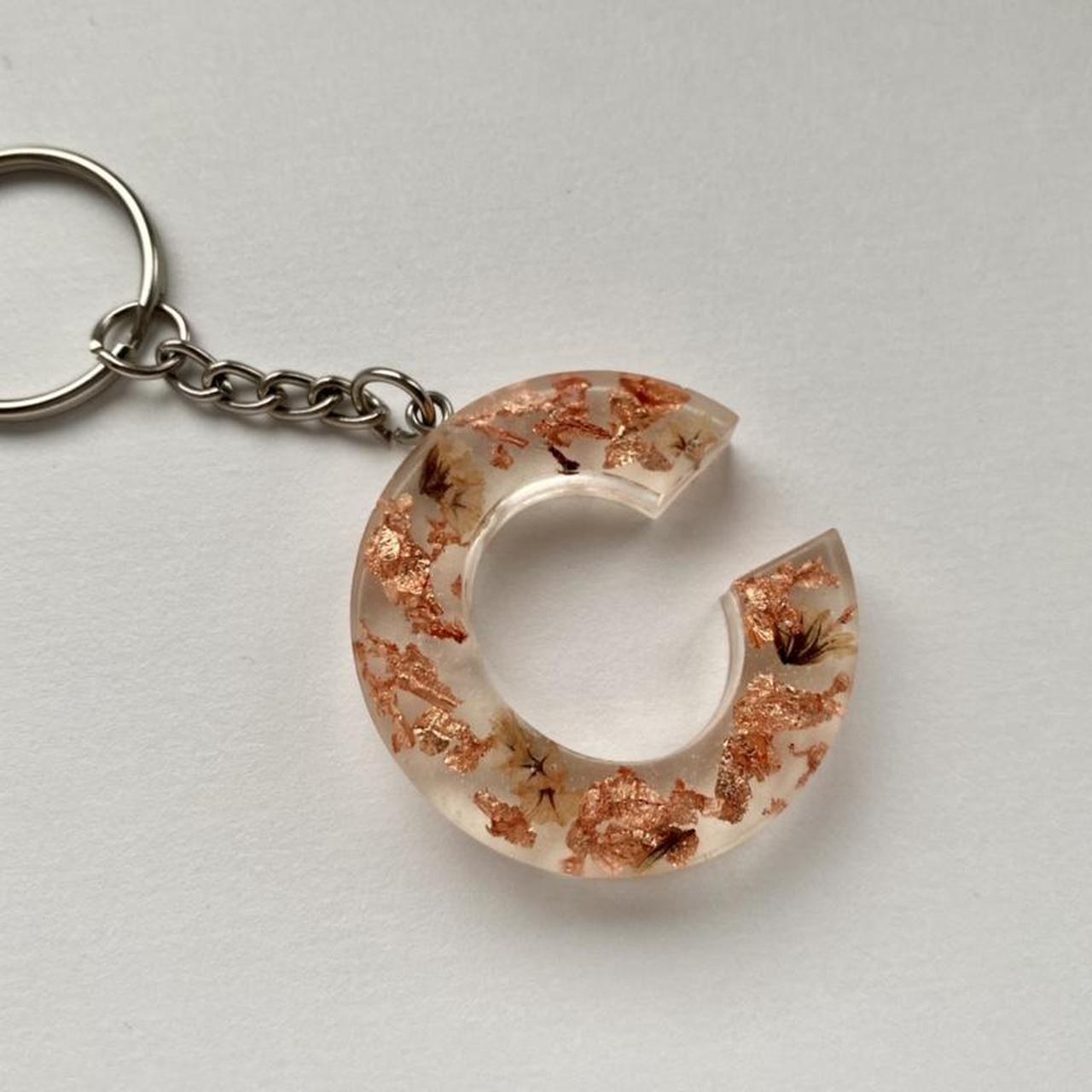 Handmade resin keyrings letter C, Ready to buy, Open... - Depop