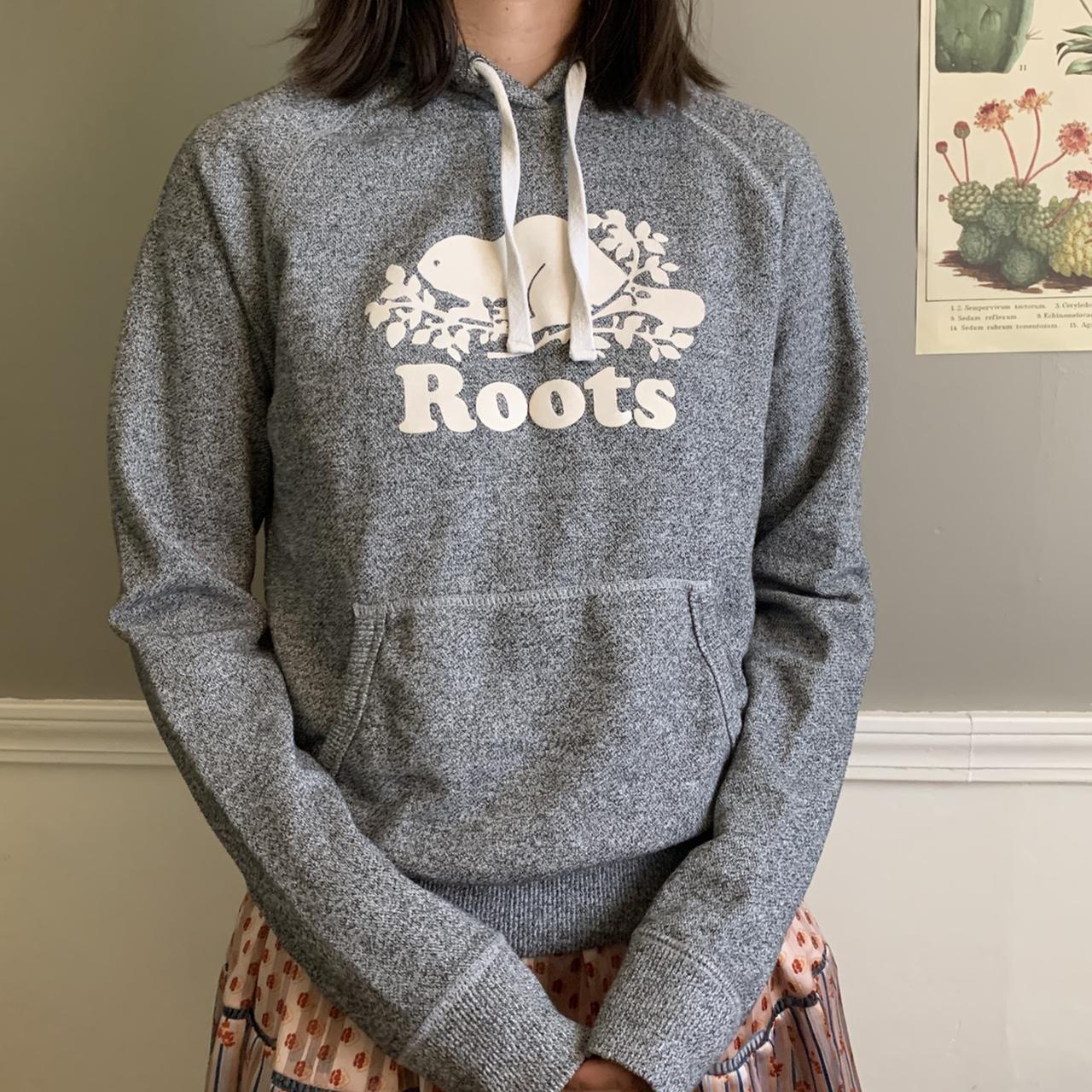 Roots heather grey hoodie Size XS FREE SHIPPING no... - Depop