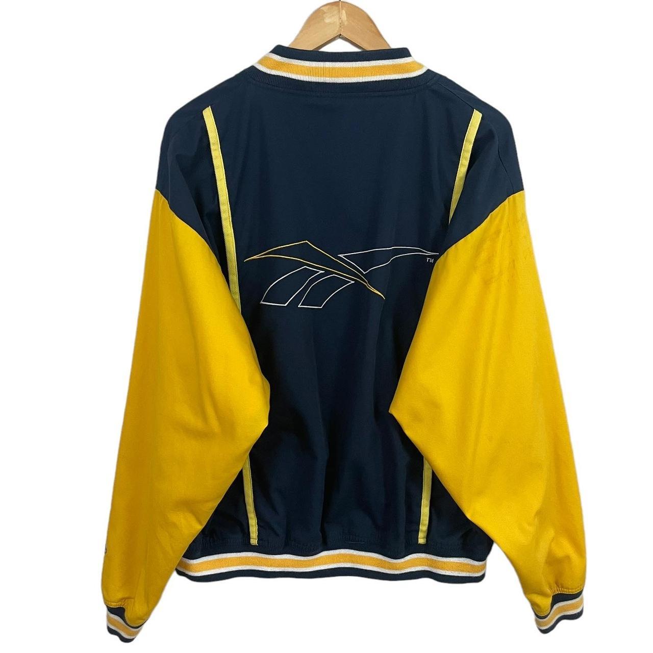 Reebok Men's Navy and Yellow Jacket | Depop