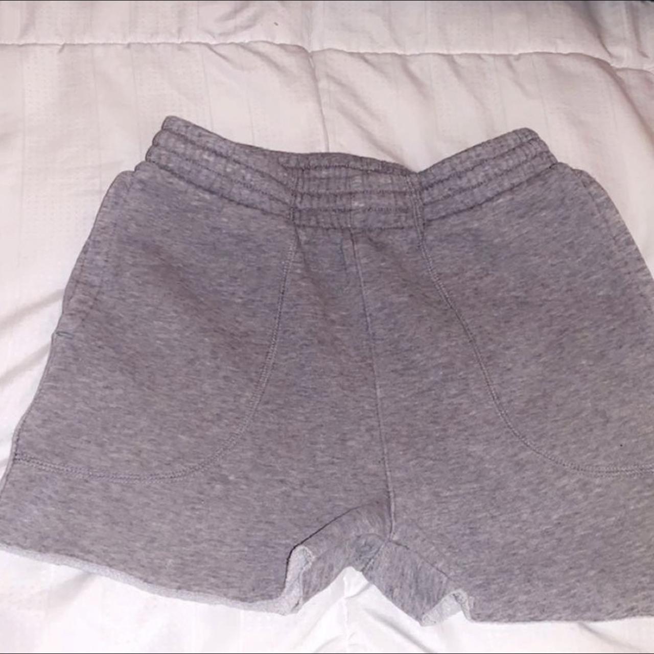 grey jordan short shorts it says large but it can... - Depop