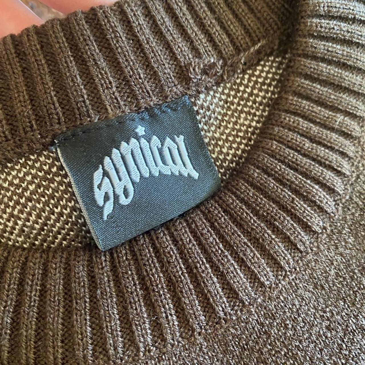 Synical global moon bear woven sweater 10/10... - Depop