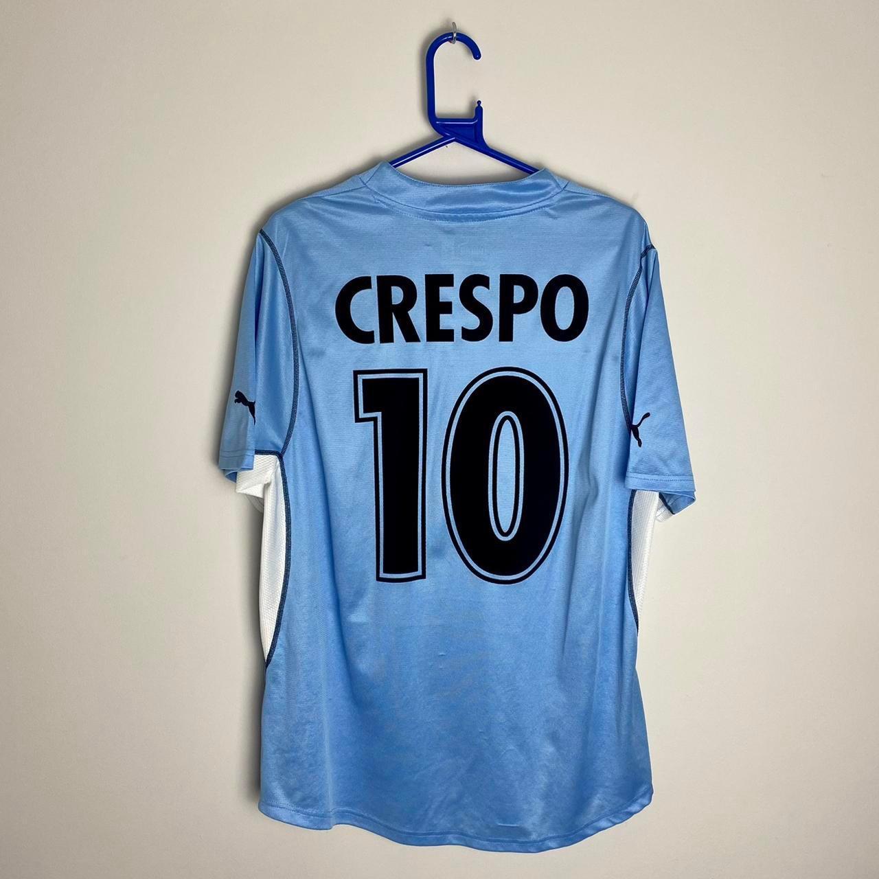 CRESPO 10 Lazio Home Football Shirt Soccer Jersey... - Depop