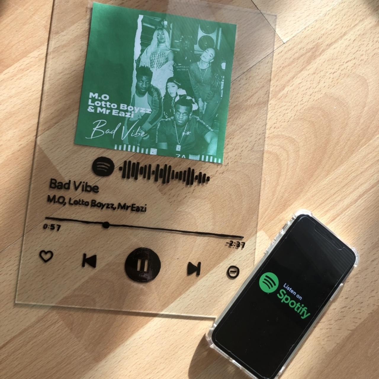 SPOTIFY CUSTOMISED GLASS PLAQUES Perfect christmas... - Depop