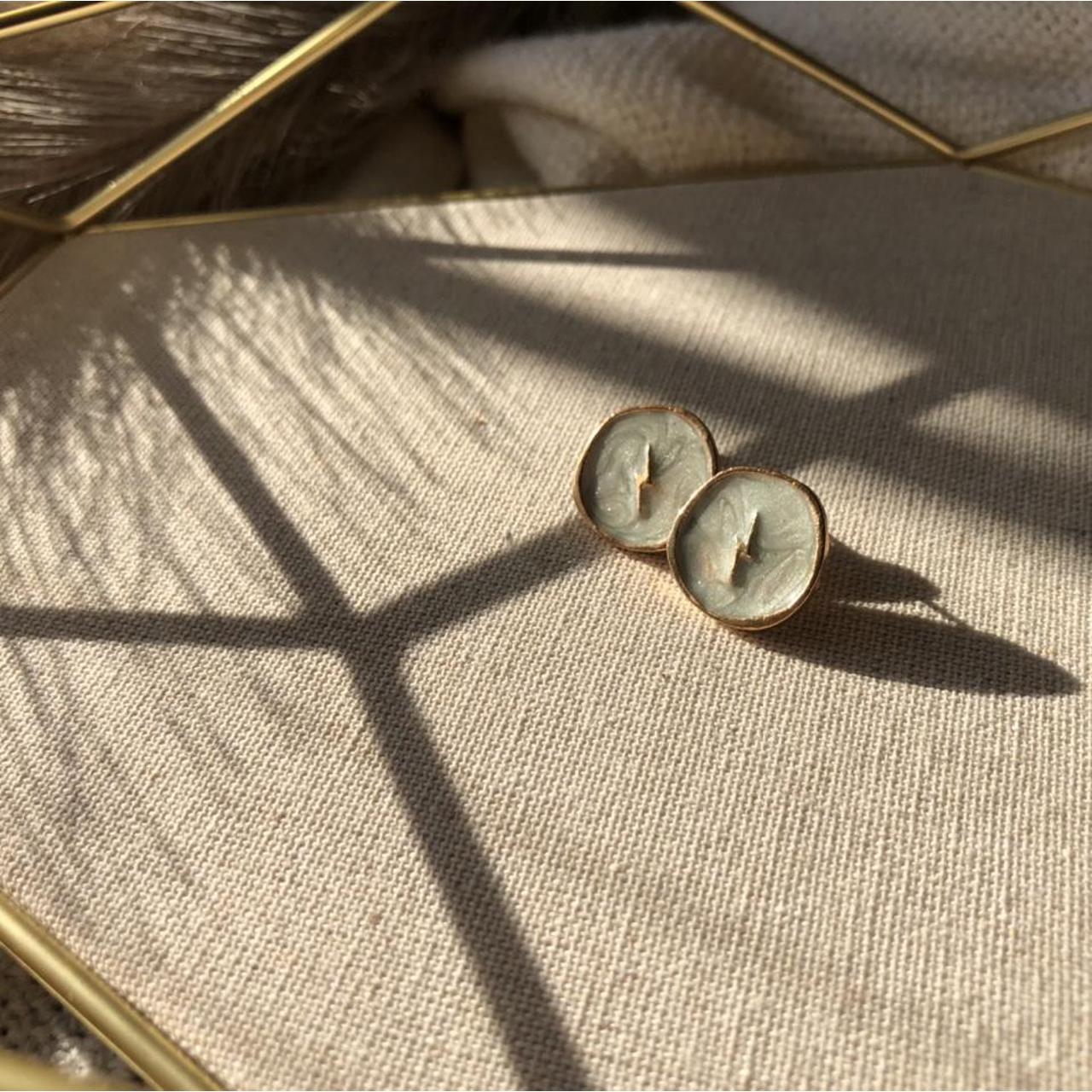 Brand new shimmery gray thunder studs. Free... - Depop