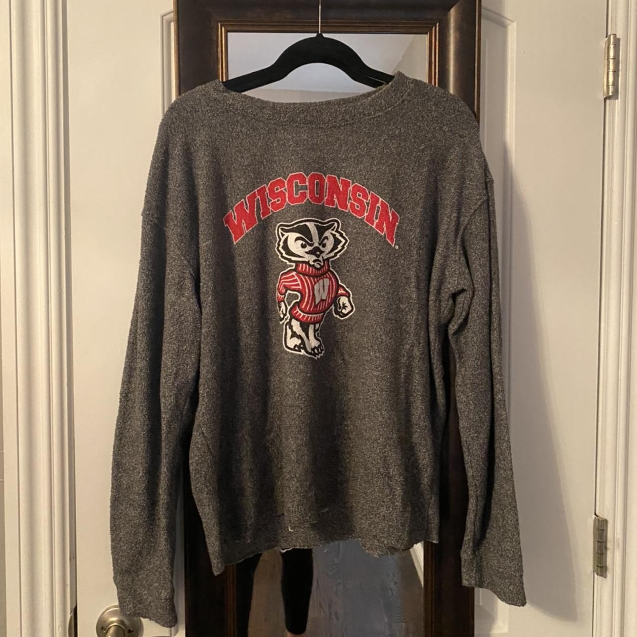 Wisconsin Badgers sweatshirt #wisconsin #badgers... - Depop