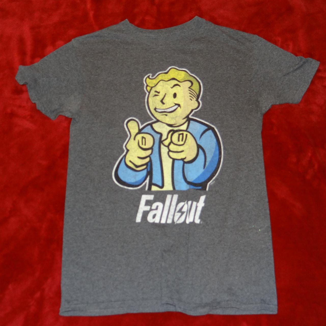 Fallout vault boy charisma T-shirt size small... - Depop