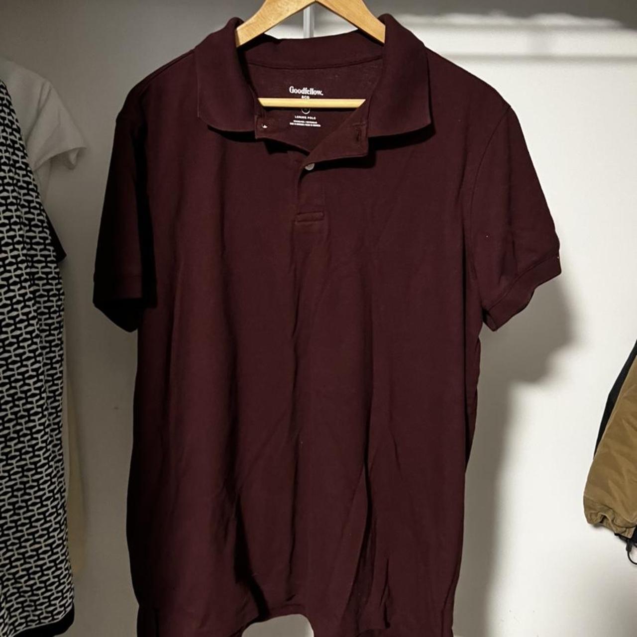 Men’s Large Maroon Goodfellow XL Polo - Depop