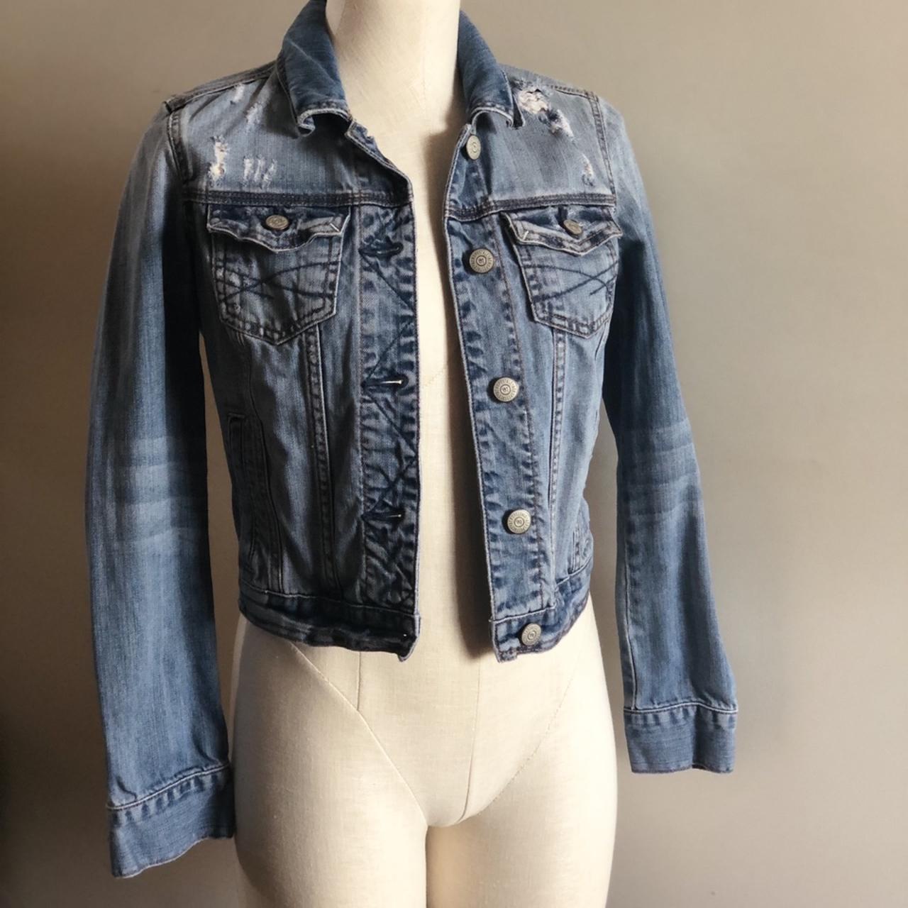 Aeropostale girls small denim jacket with... - Depop