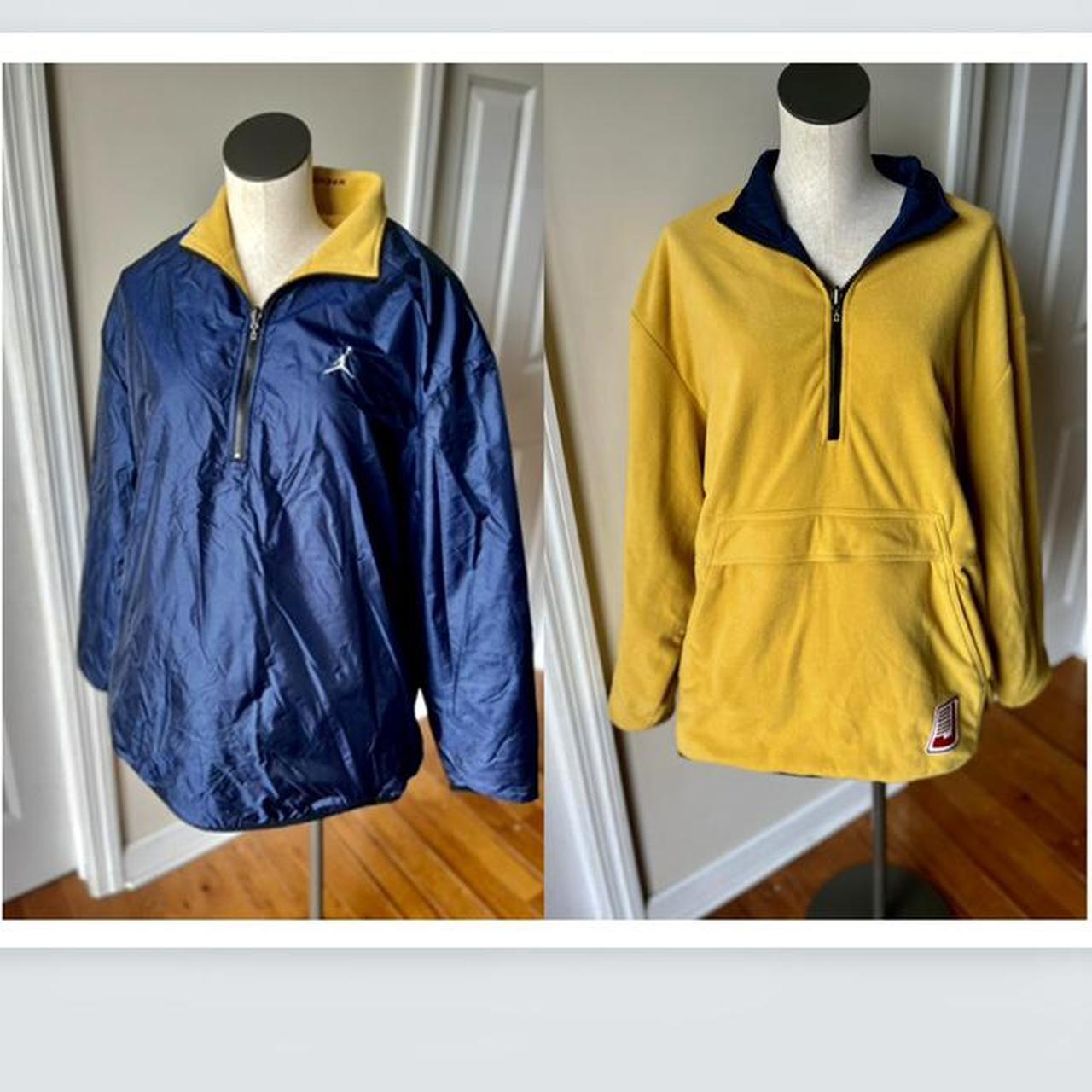 Jordan Men's Yellow and Blue Jacket | Depop
