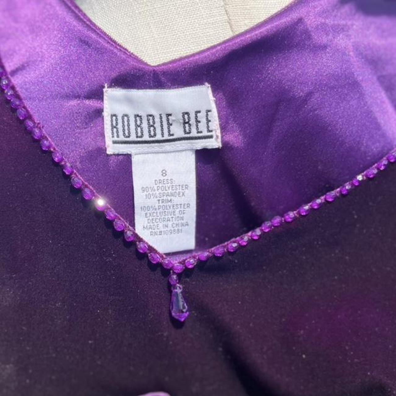 80s-90s Robbie Bee Vintage Purple velvet dress... - Depop