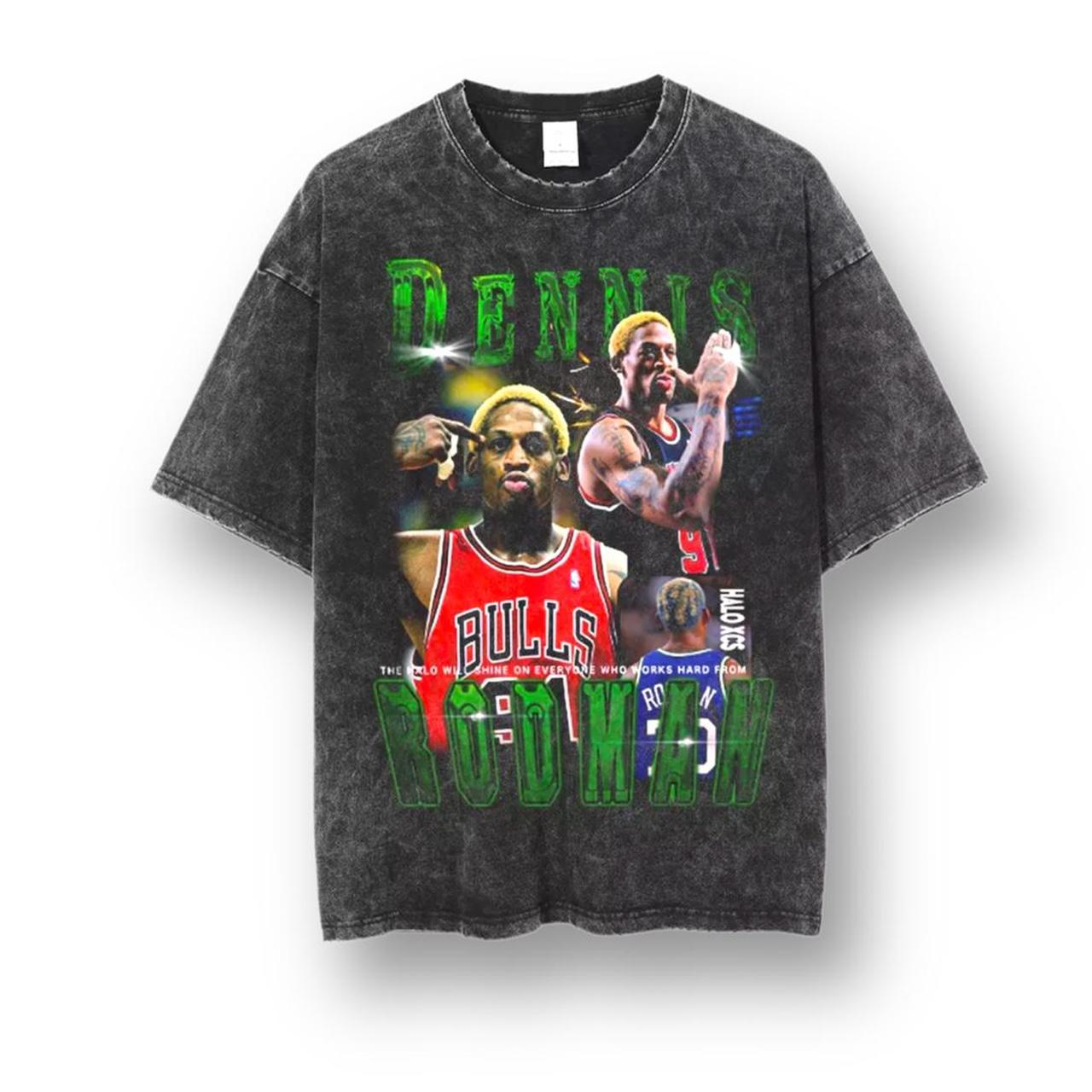 DENNIS RODMAN GRAPHIC T-SHIRT 100%... - Depop