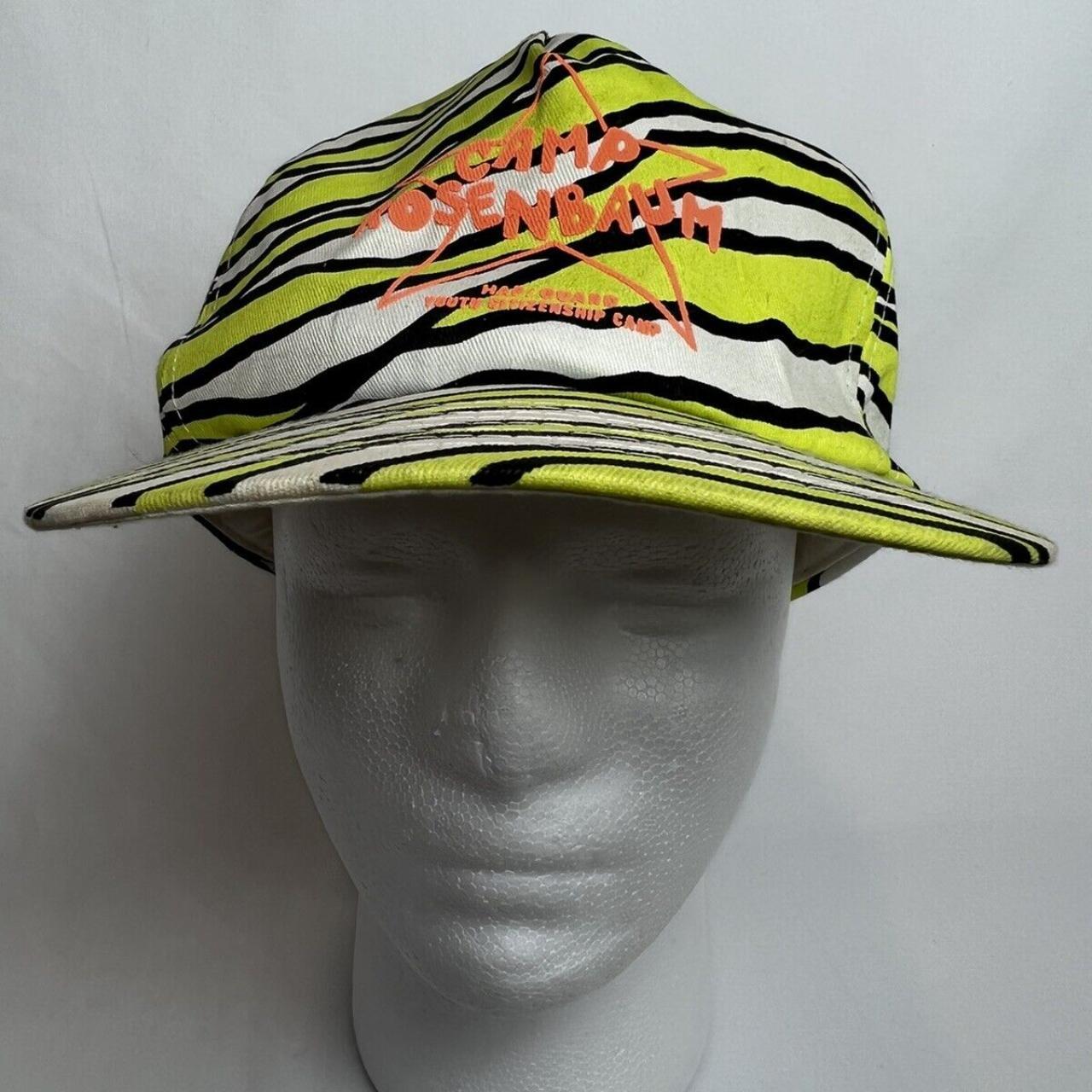 MOHR’s Vintage Yellow Zebra Print Snapback Hat Camp... - Depop