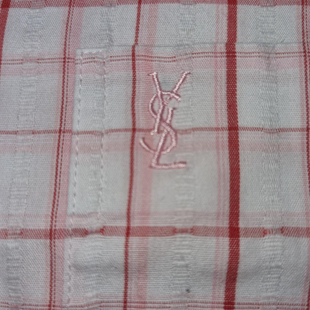 Yves Saint Laurent YSL Check pink, red & white... - Depop