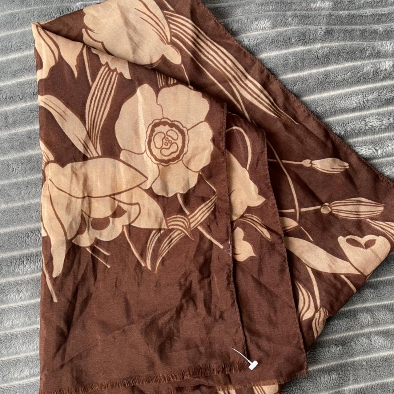 brown tie up multi-way scarf top 🤎 - multi way tie... - Depop