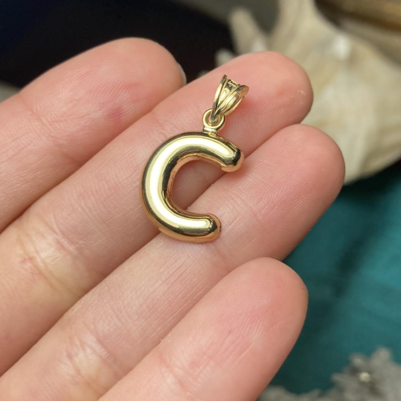Presenting a: Puffy Letter Initial C Pendant Charm... - Depop