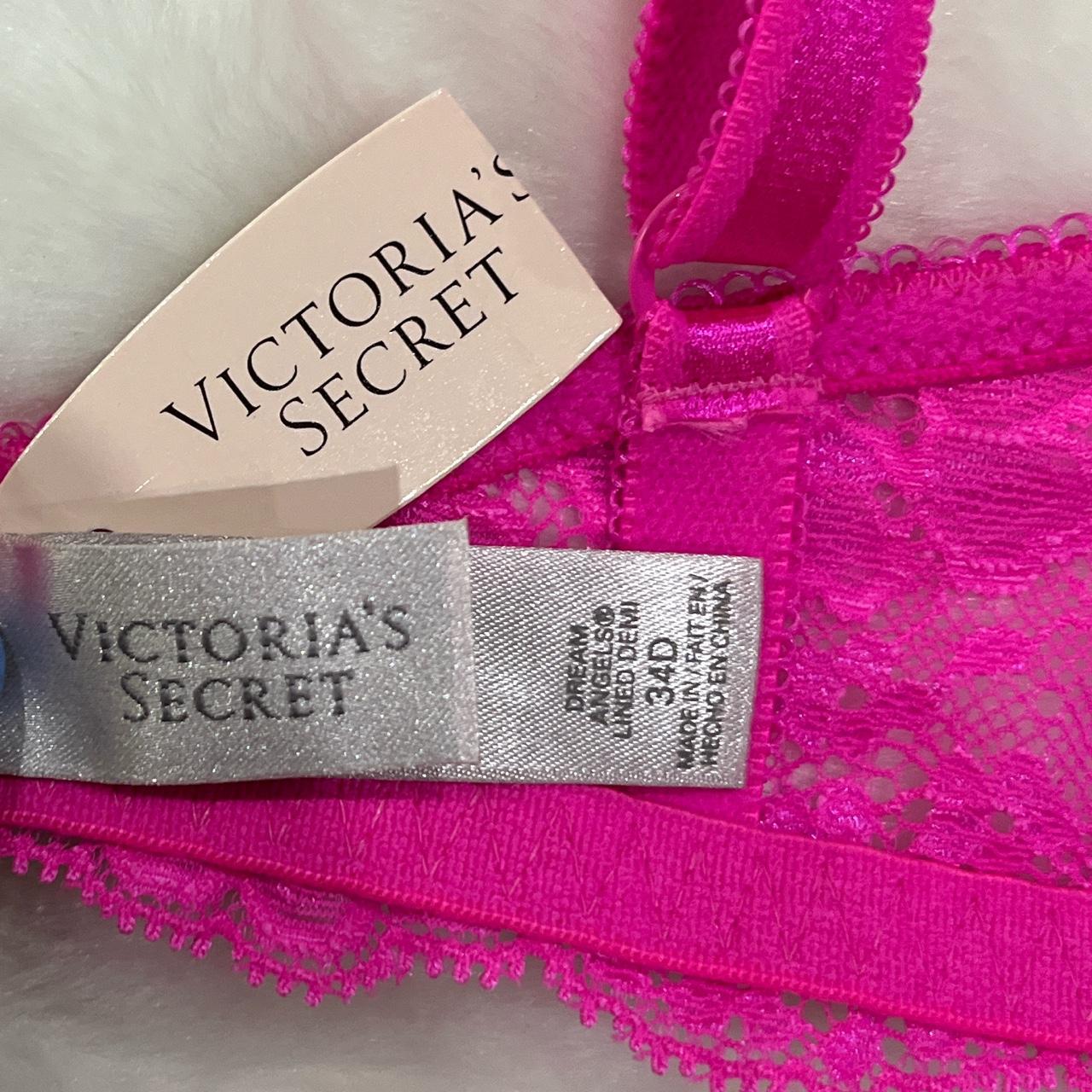 Victorias Secret Dream Angels Hot Pink Wired Bra Depop