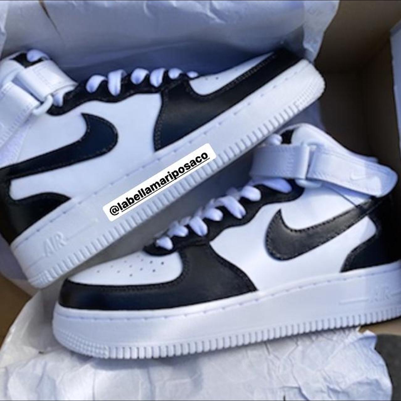 Custom Air Force 1 💤 Nike Air Force 1 mids customs... - Depop