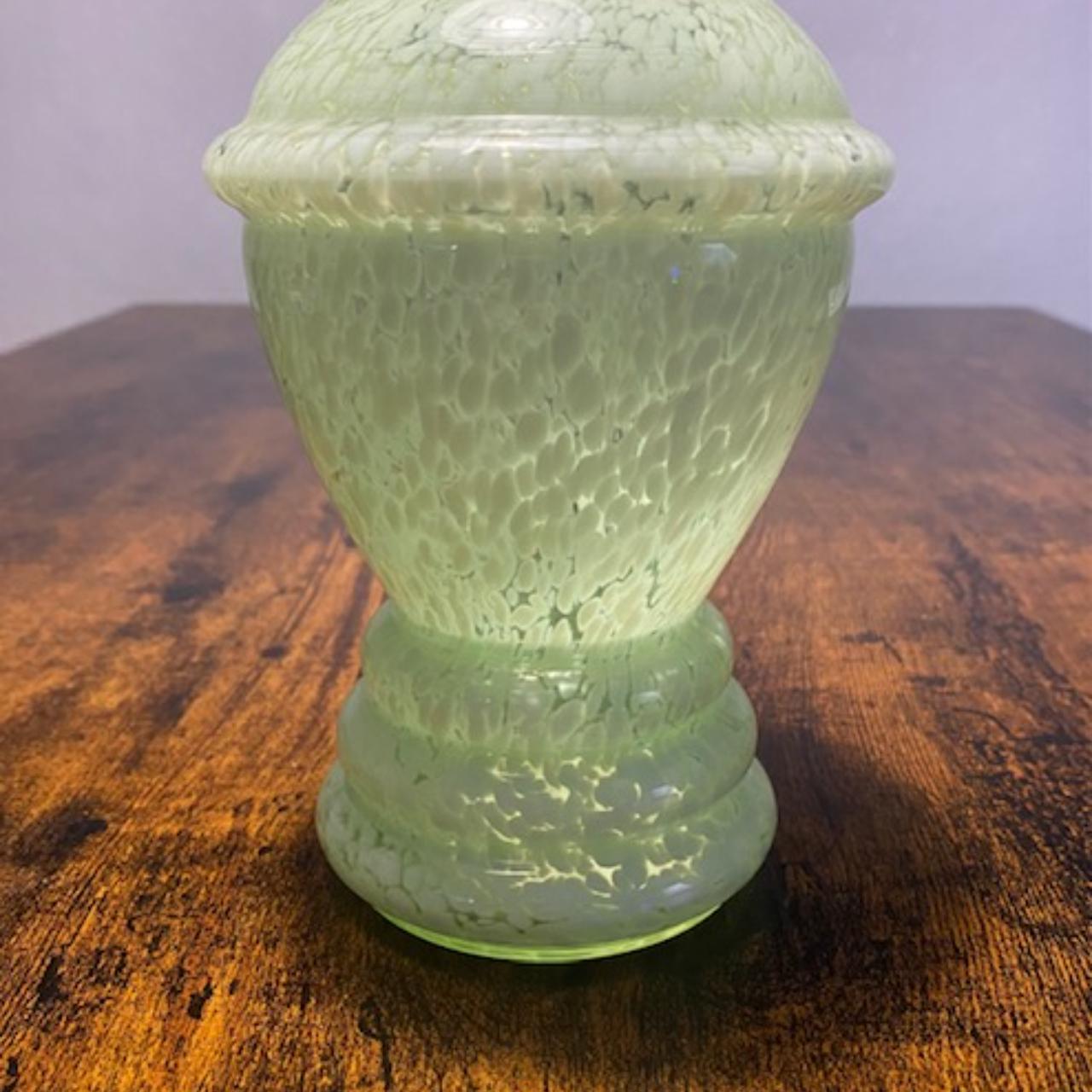 Czech Splatter Glass Vase/ Bohemia/ Art Deco /... - Depop