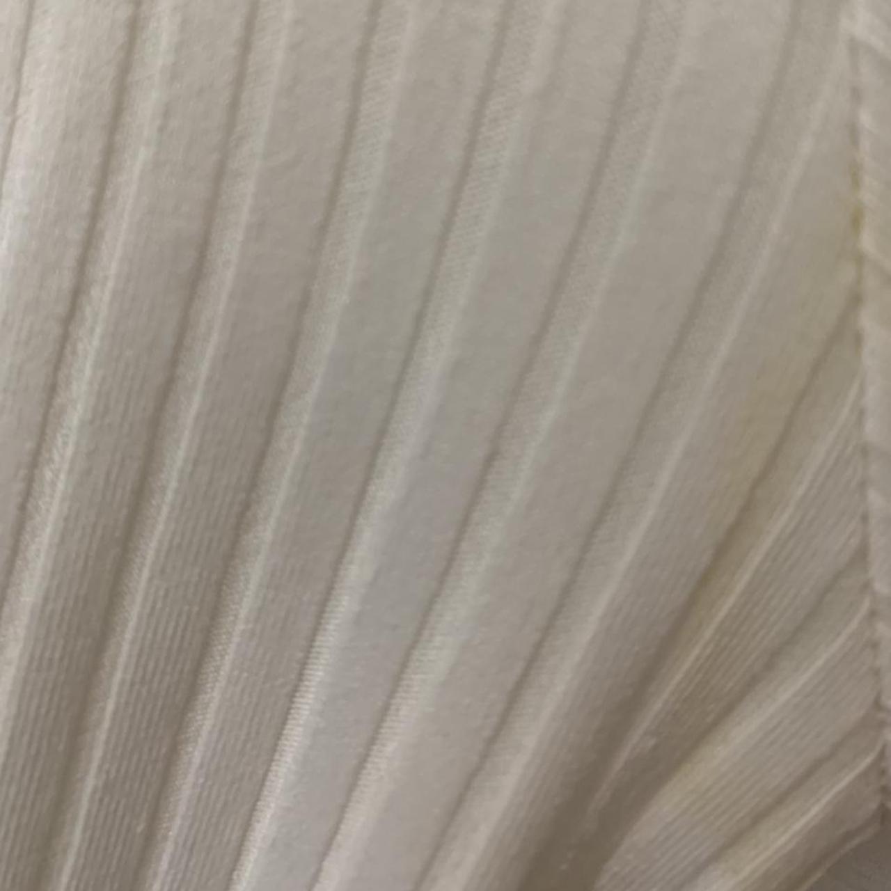 Stunning white cross over blouse with ties with bell... - Depop