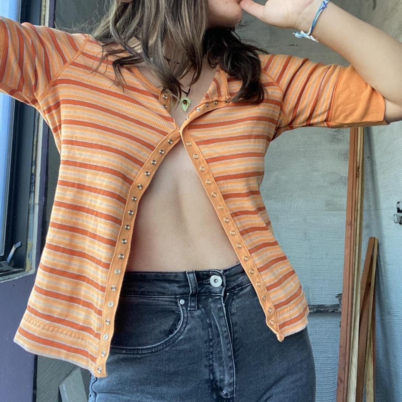 Women's Orange Blouse | Depop