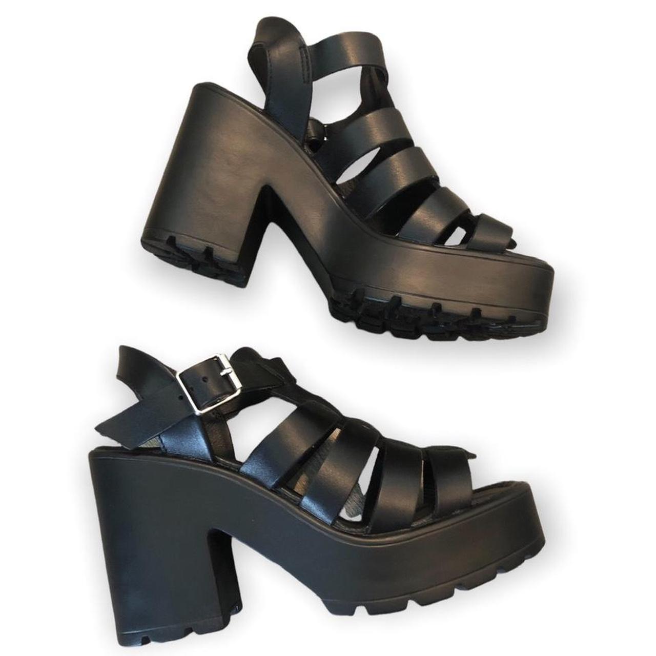 ROC Boots Australia Motto Black Leather Platform... - Depop