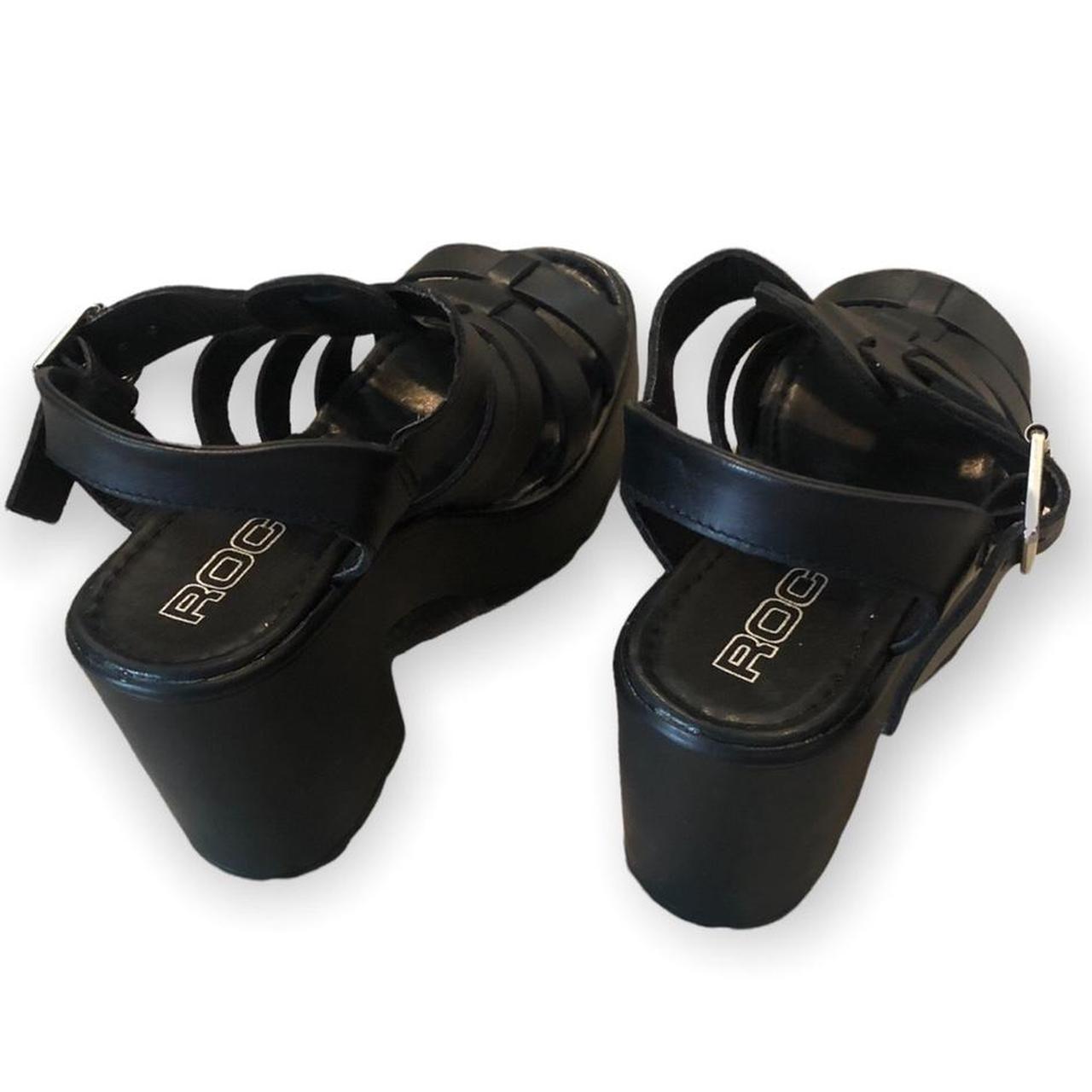 ROC Boots Australia Motto Black Leather Platform... - Depop