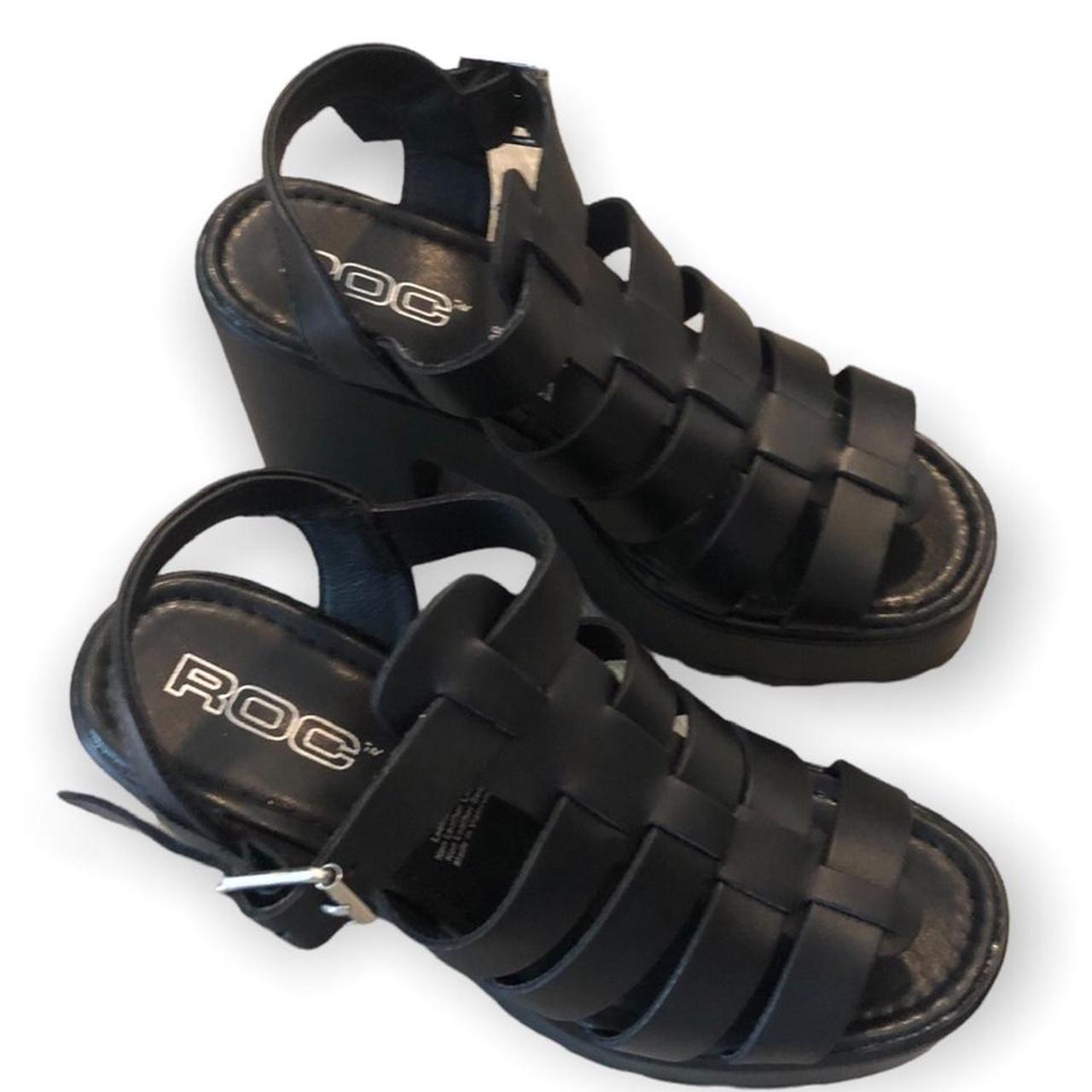 ROC Boots Australia Motto Black Leather Platform... - Depop