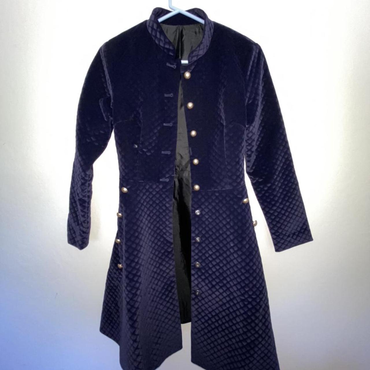 Blue dress coat perfect for a cosplay or Halloween... - Depop