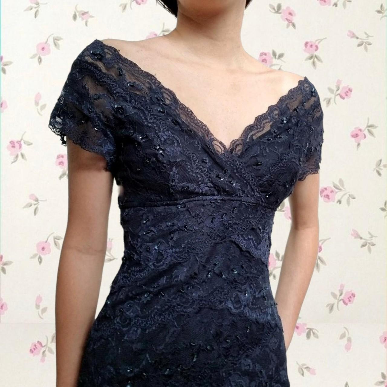 Coquette Navy Blue Cocktail Dress PLEASE USE... - Depop
