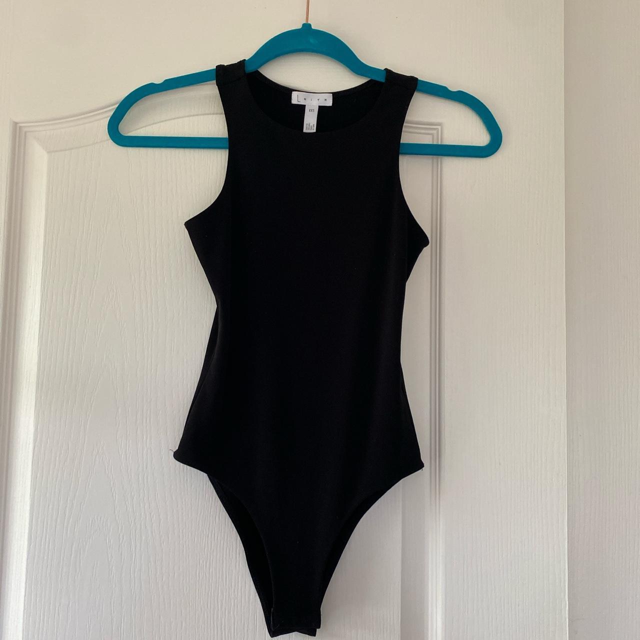 Leith body suit. Black in xxs, sized down due to... - Depop