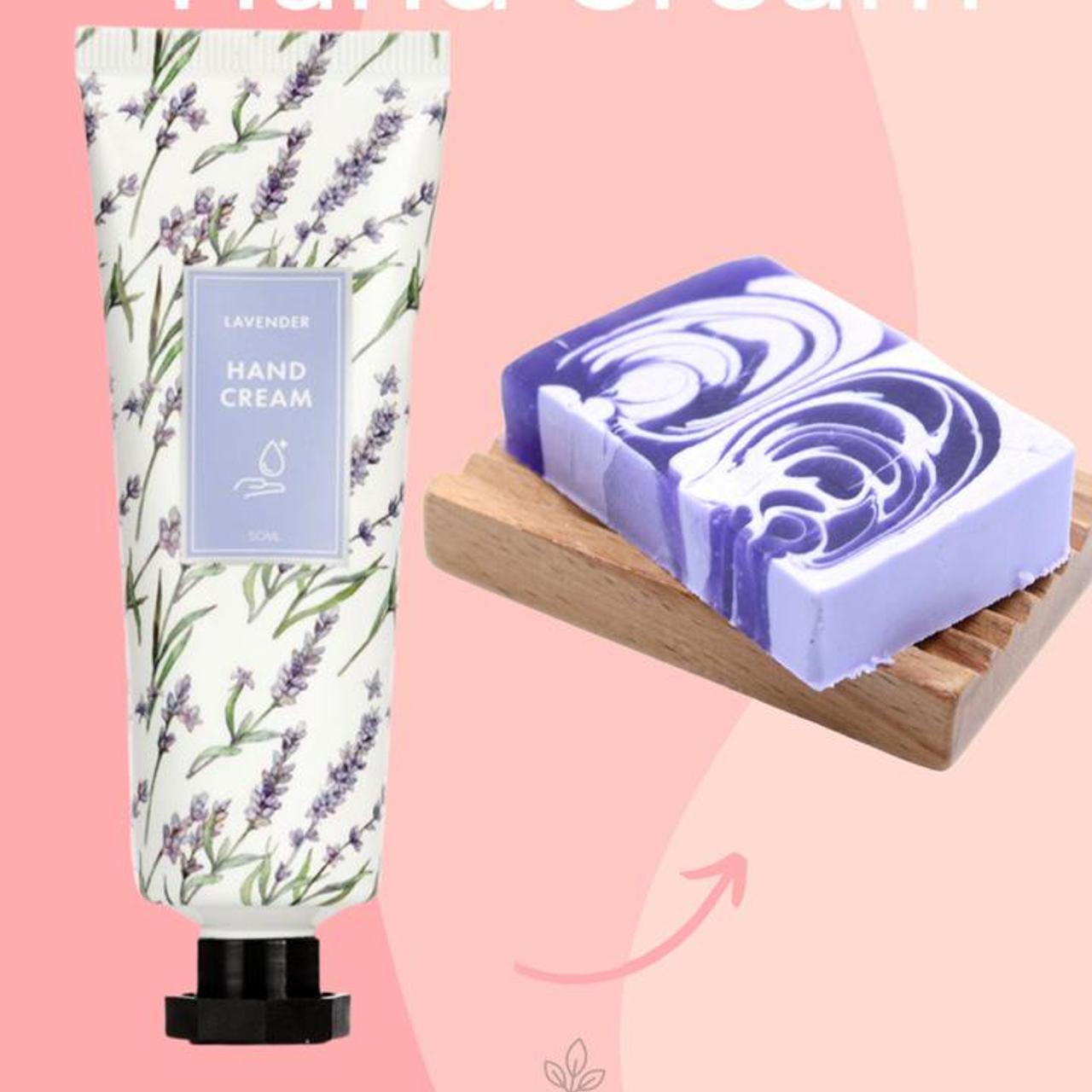 Hand cream & soap set, lavender scented hand cream,... - Depop