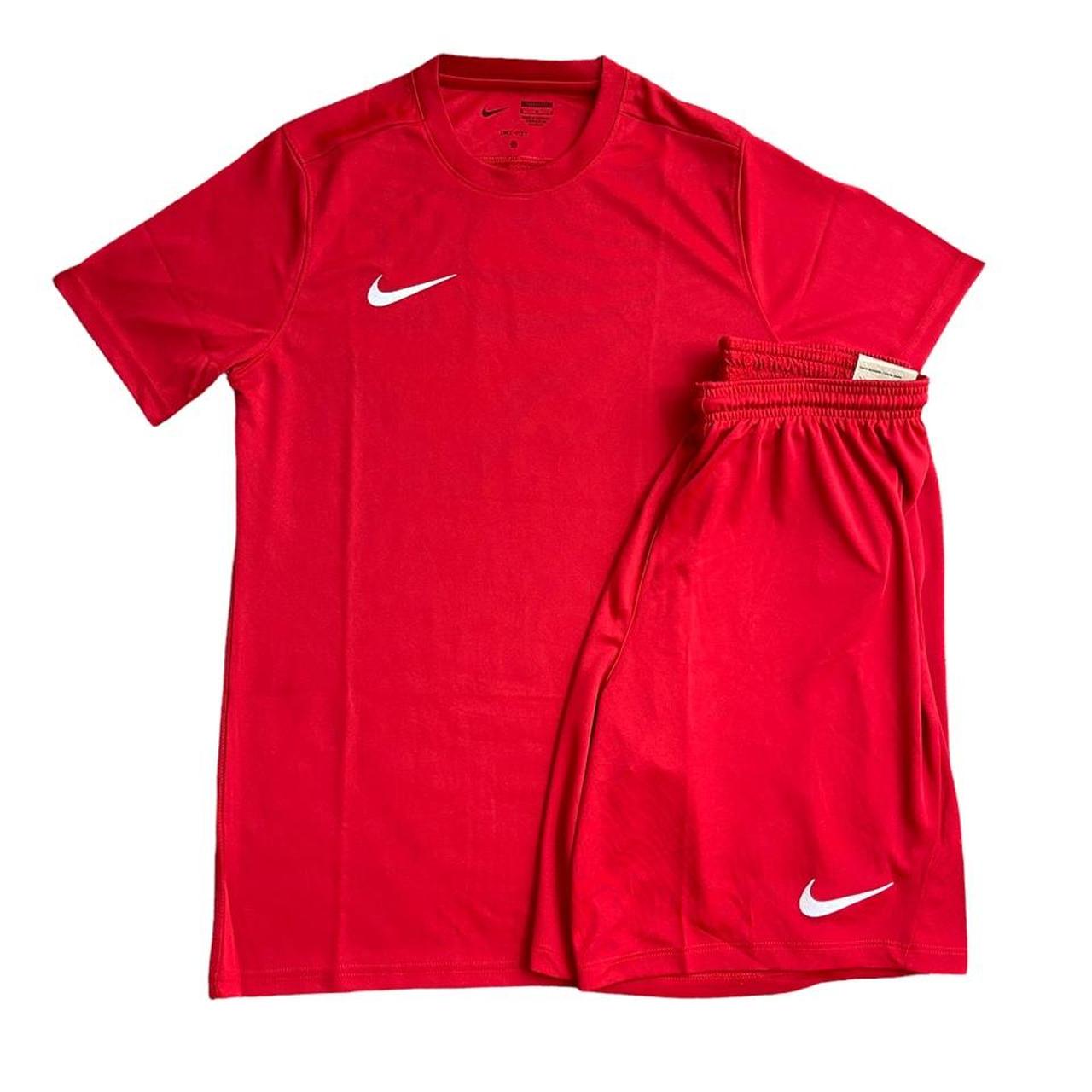 Nike Dri-Fit Full Set - Red • Crewneck • Short... - Depop