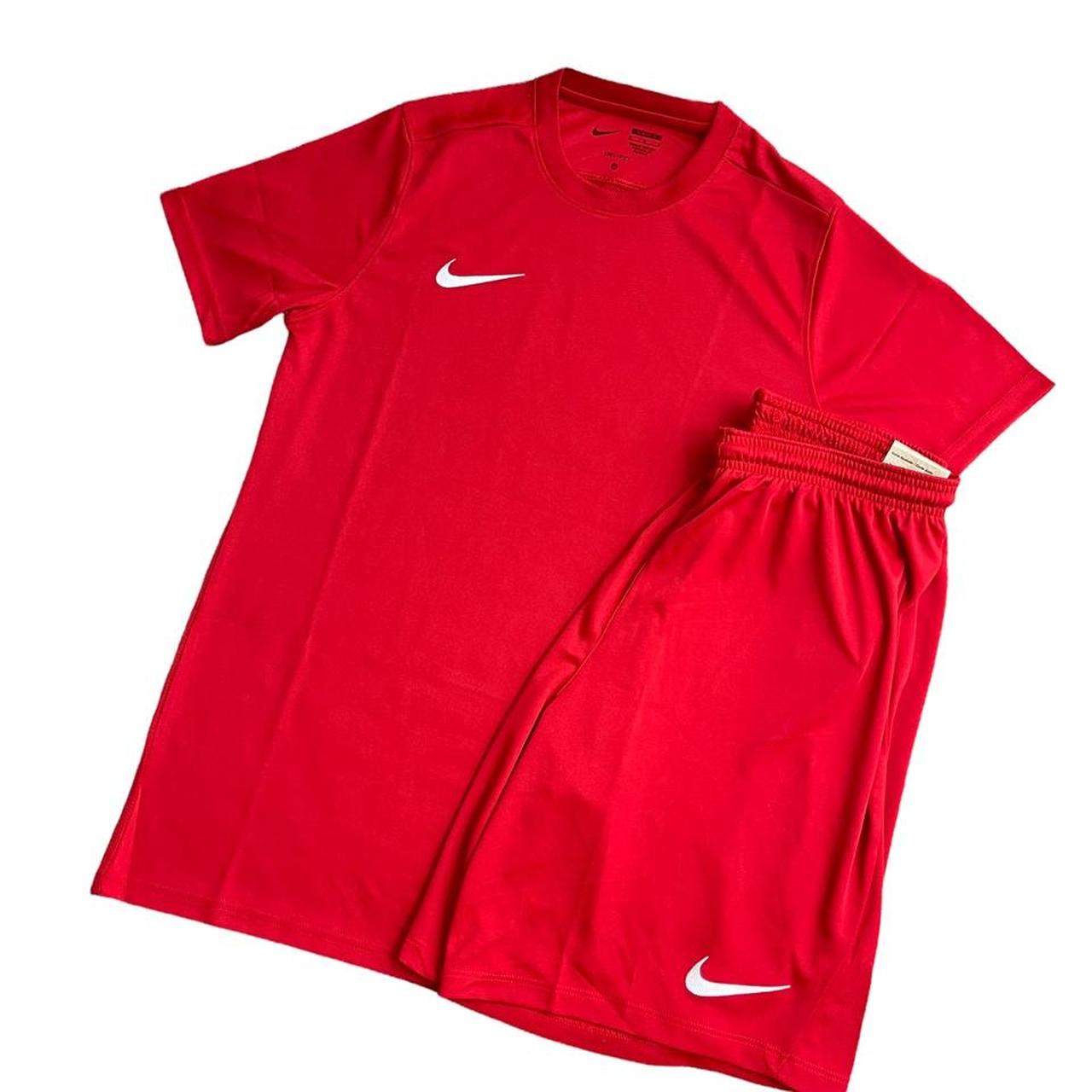 Nike Dri-Fit Full Set - Red • Crewneck • Short... - Depop