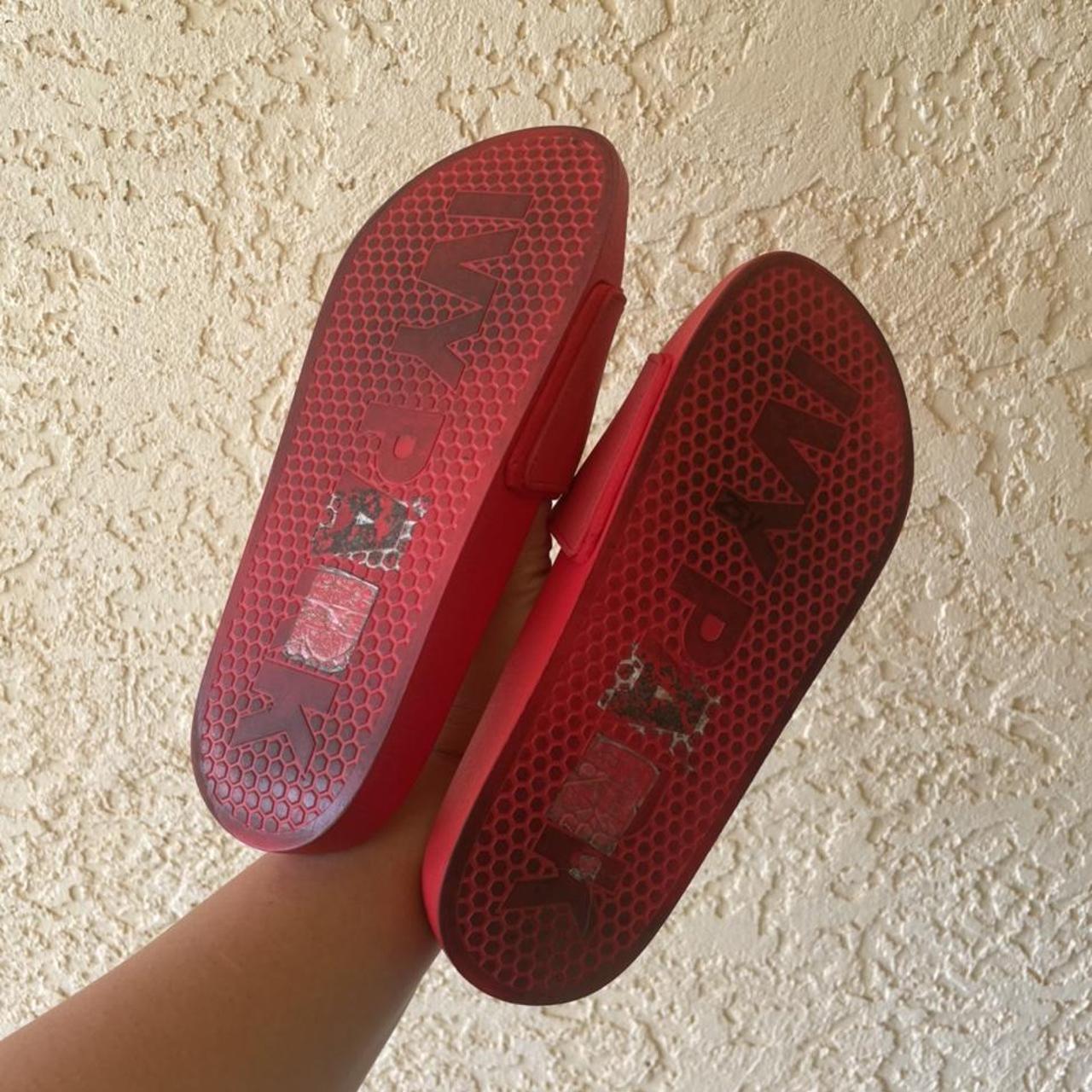 Red Adidas IVY Park Slides -Silicone w/ Fabric... - Depop