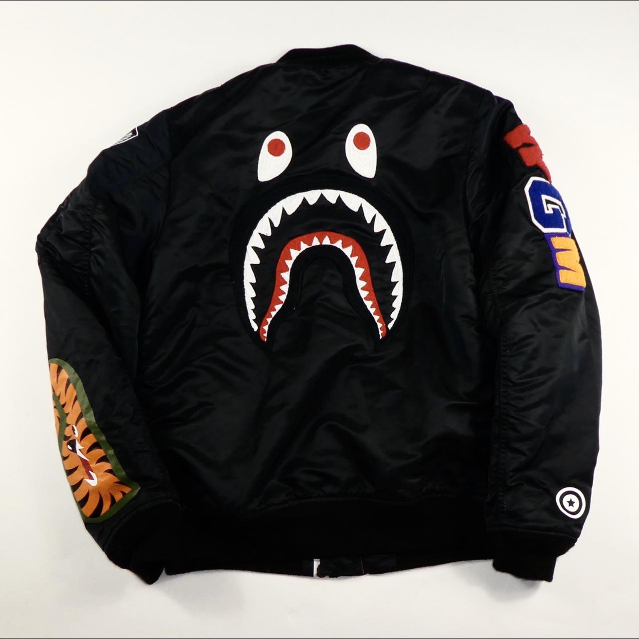 BAPE Men's Navy Jacket | Depop