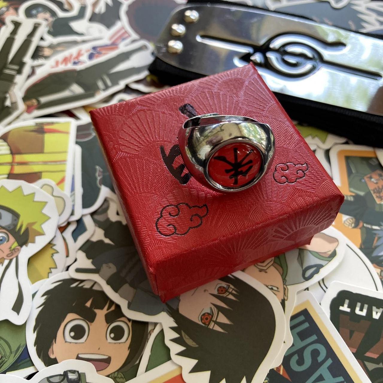 Naruto Akatsuki Ring Itachi Silver + Free Headband +... - Depop