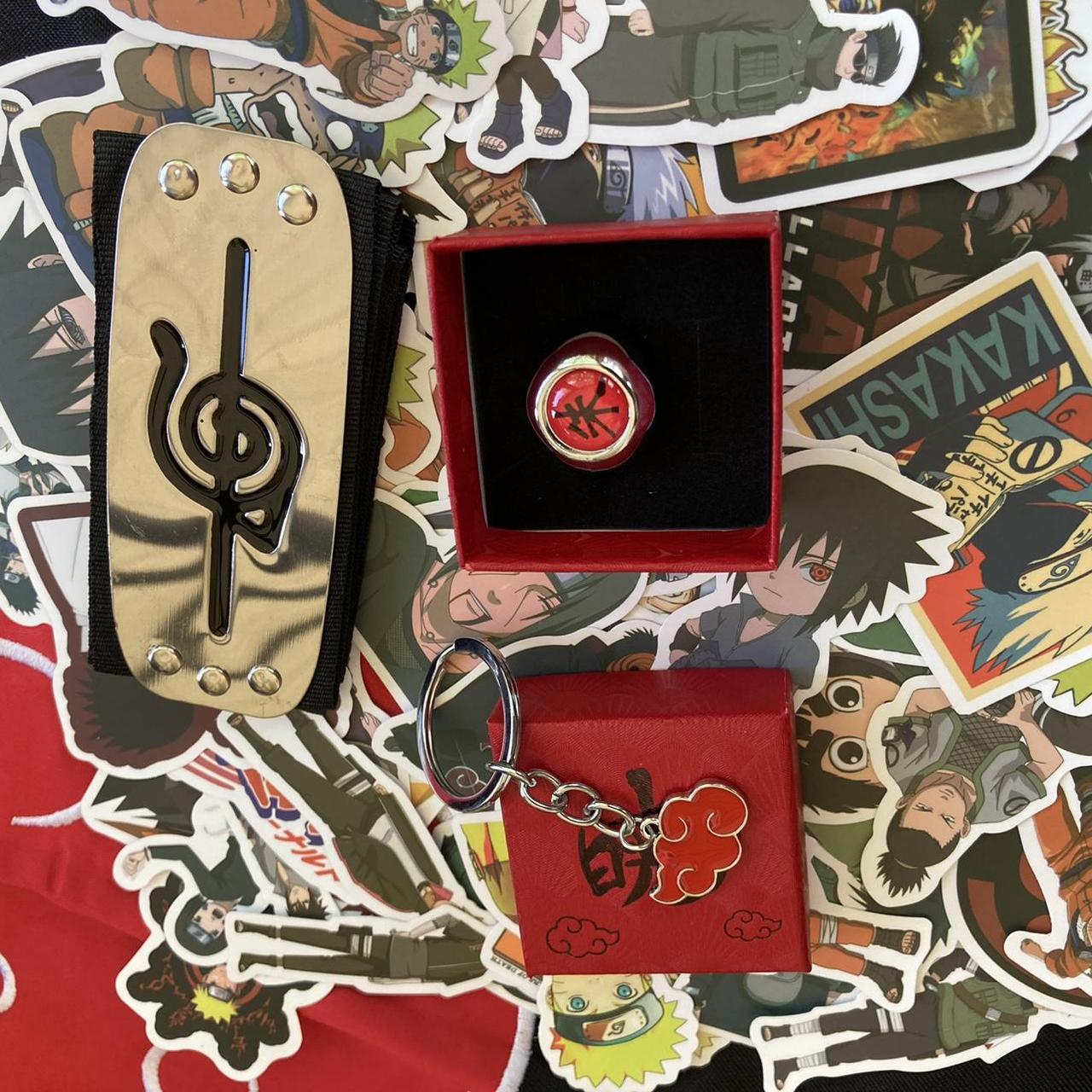 Naruto Akatsuki Ring Itachi Silver + Free Headband +... - Depop