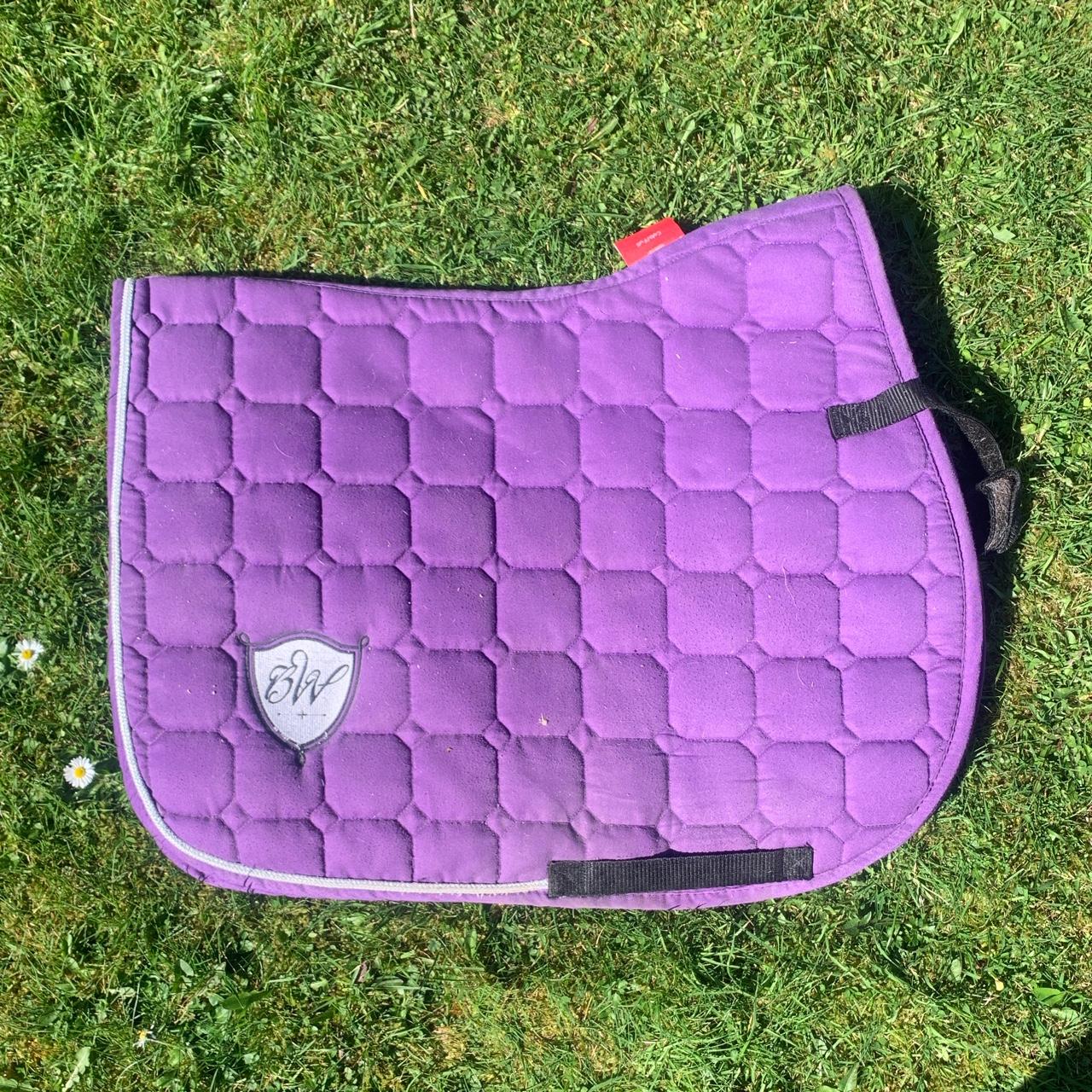 Purple saddle pad size cob/ full, worn but in very... - Depop