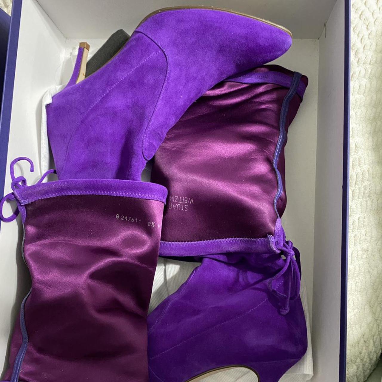 Brand new Stuart Weitzman purple boots Never worn... - Depop