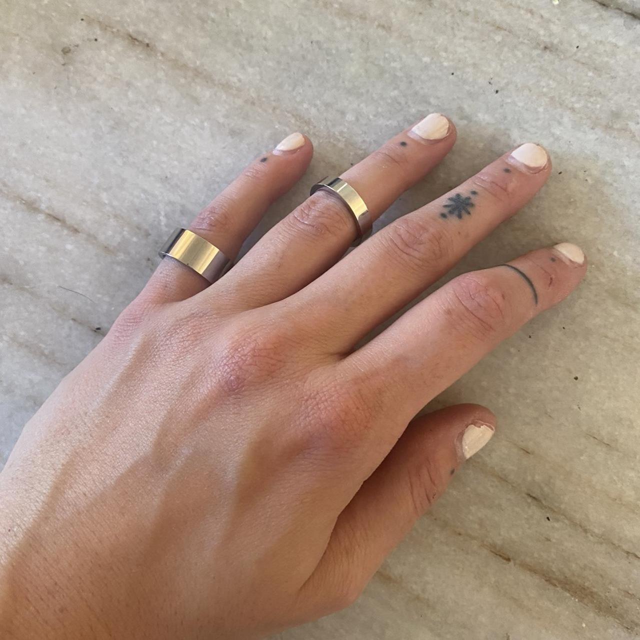 Set of 2 stainless steel rings from Vitaly. Never... - Depop