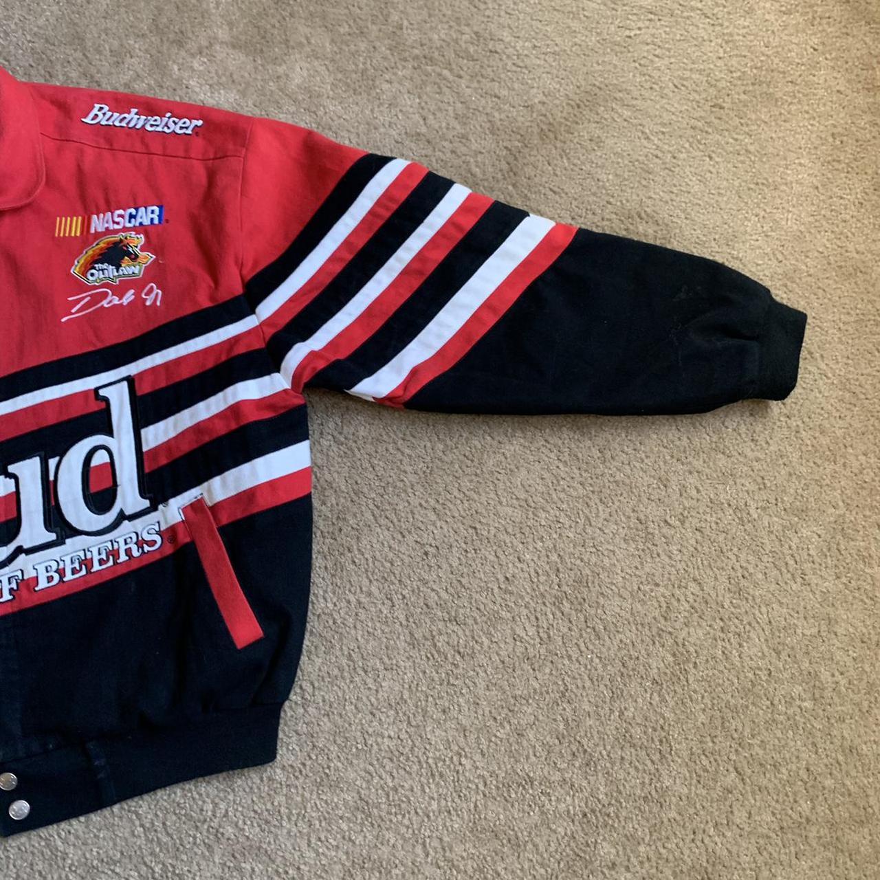 chase authentics racing jacket nascar budweiser... - Depop