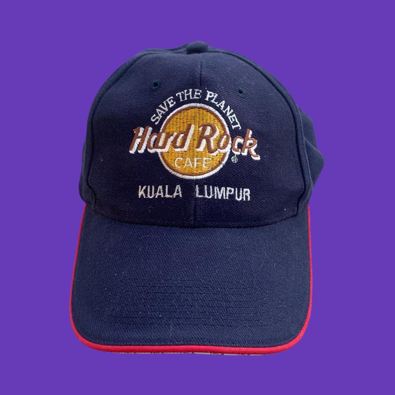 vintage hard rock cafe hat snapback suede save the... - Depop