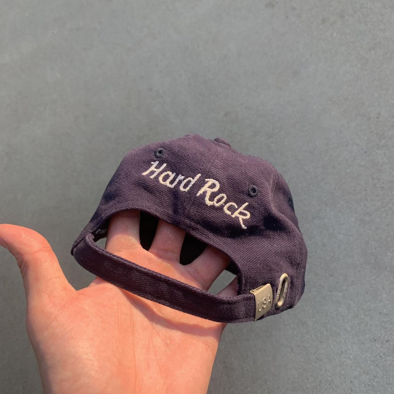 vintage hard rock cafe hat snapback suede save the... - Depop