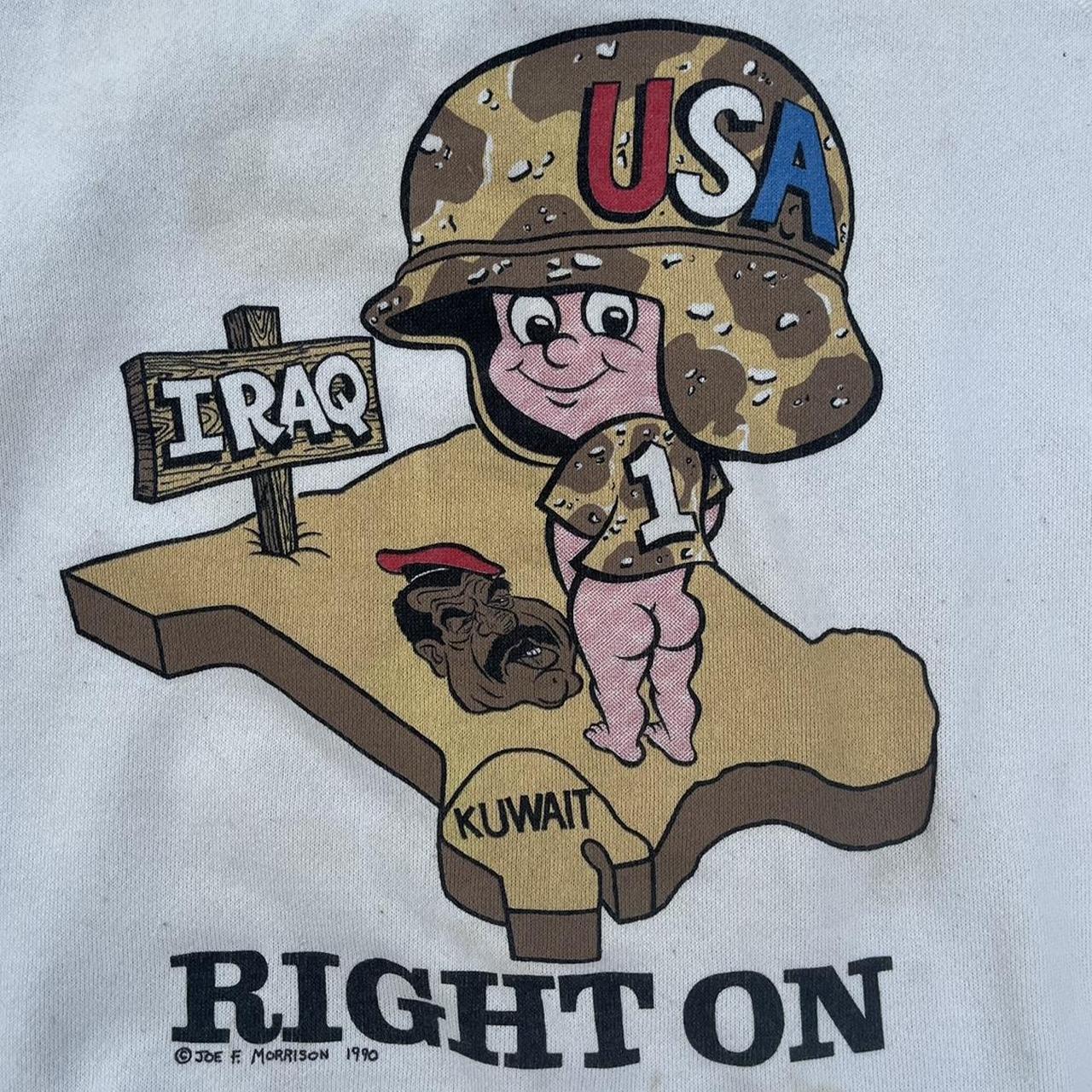 usa and iraq war military army pullover crewneck... - Depop