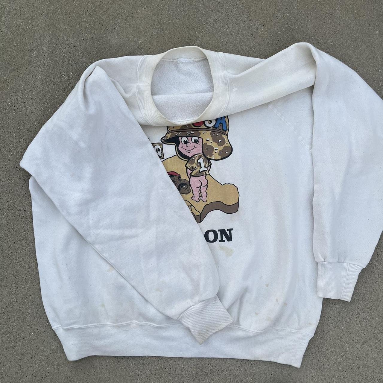 usa and iraq war military army pullover crewneck... - Depop