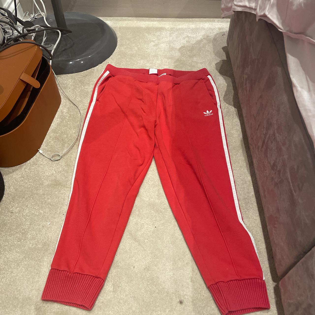LIMITED EDITION ADDIDAS RED TRACKSUIT - Depop