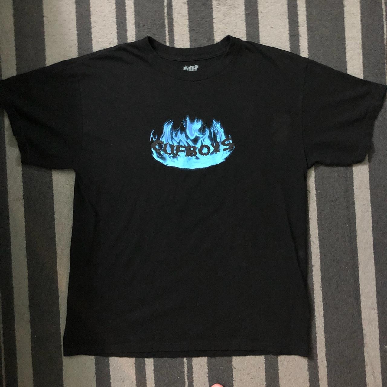 Cufboys blue flame t shirt Size L #depopshop... - Depop