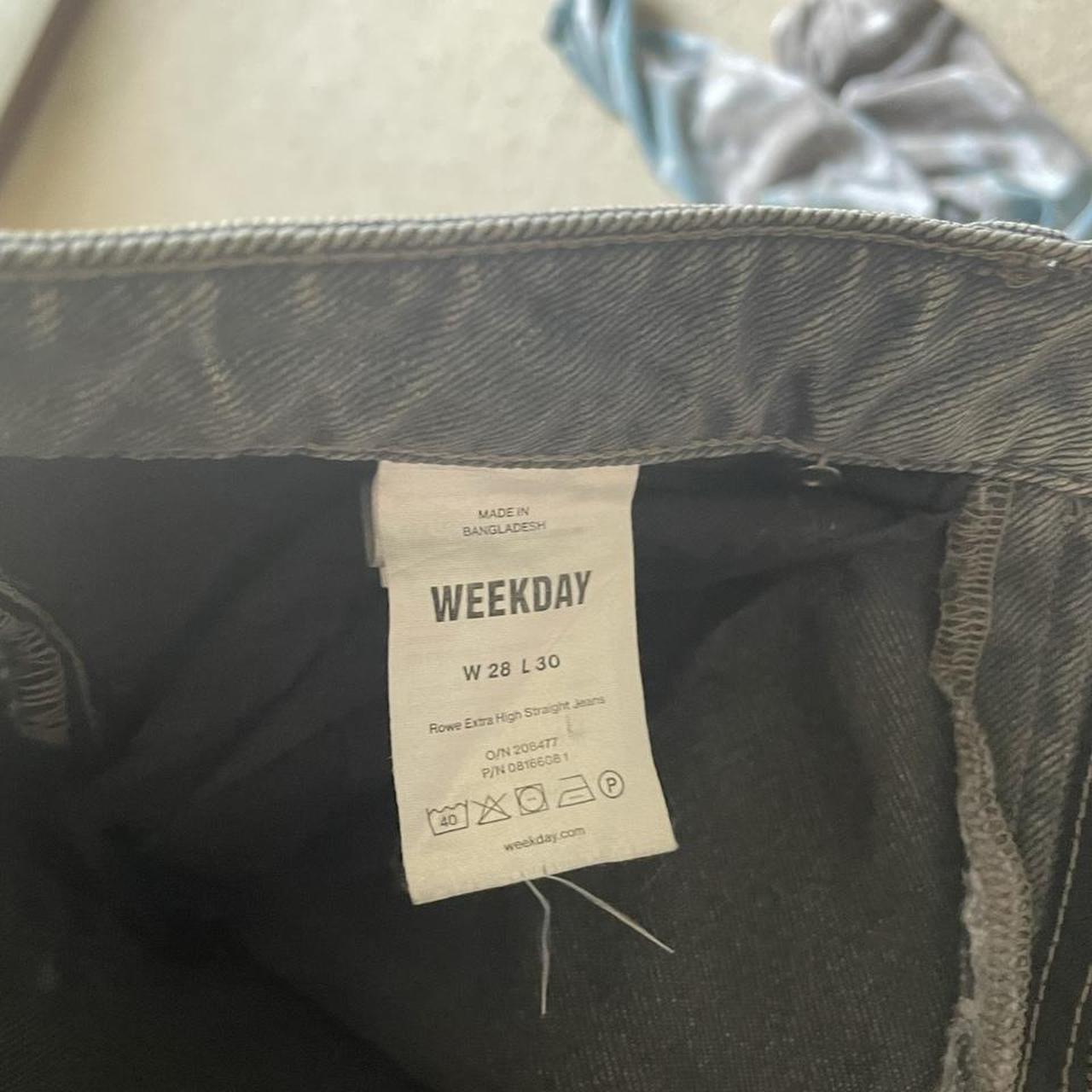 Weekday jeans in a washed grey. Size 28 waist and 30... - Depop
