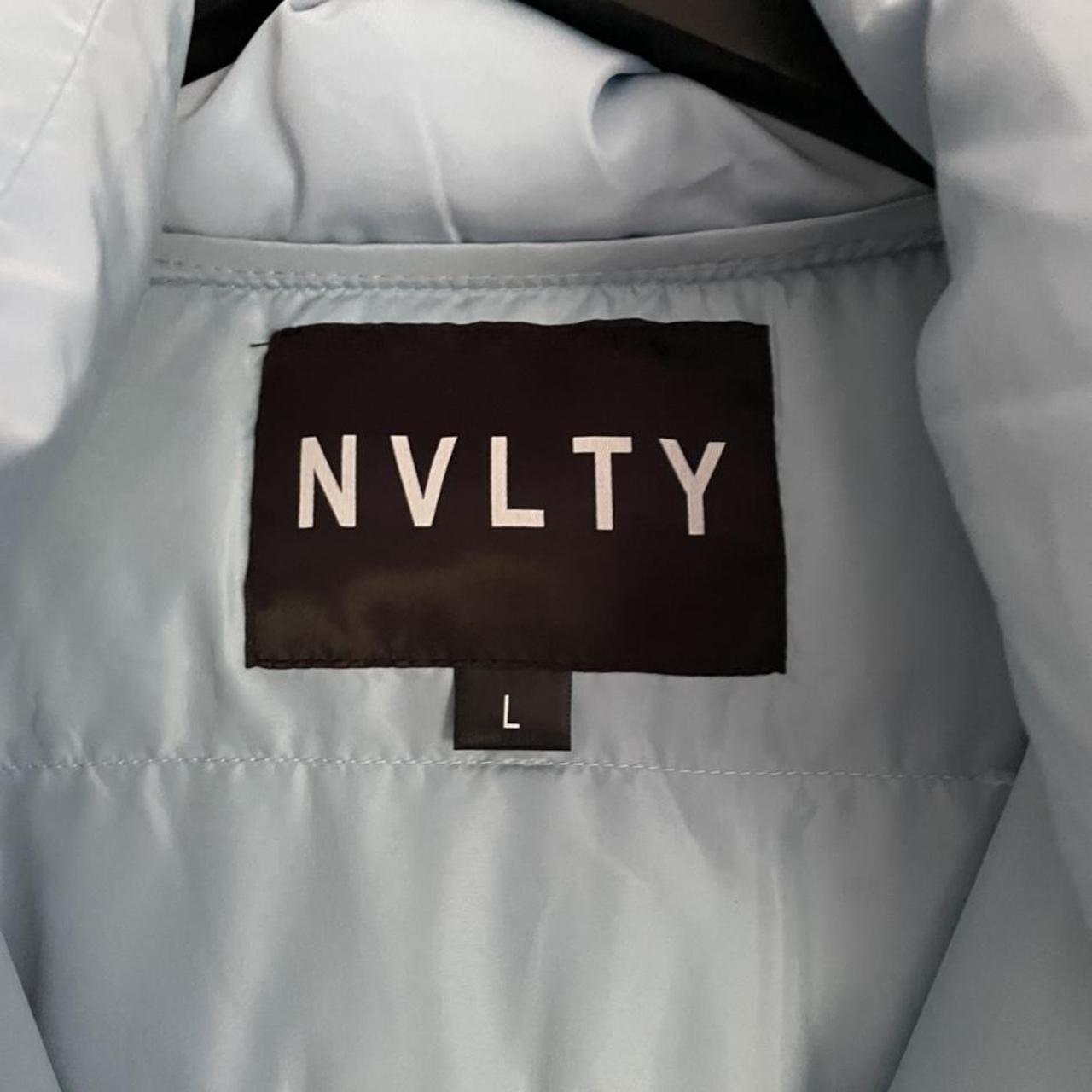 NVLTY Puffer Jacket Size: L Colour: Blue Only work... - Depop